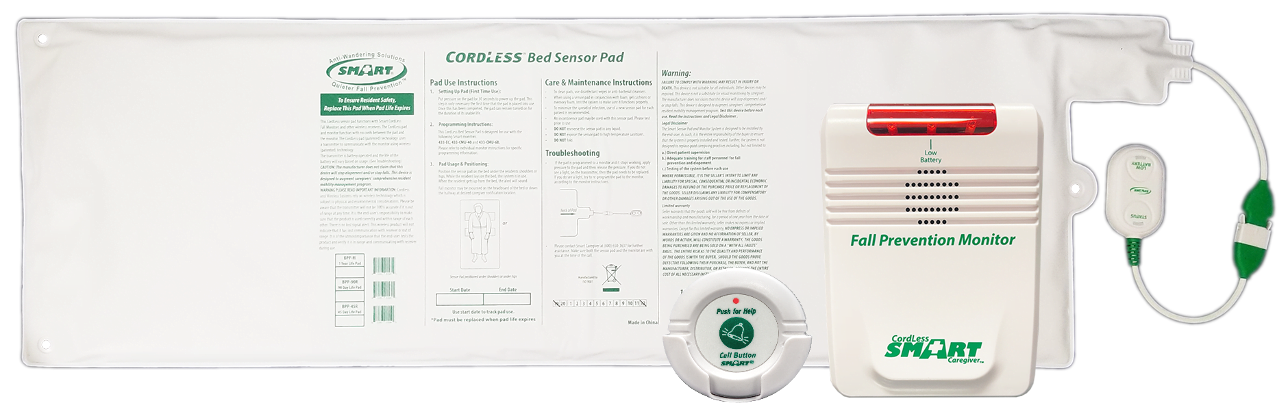 Quiet And Wireless Bed Exit Alarm System With Nurse Call Button - Val-U ...