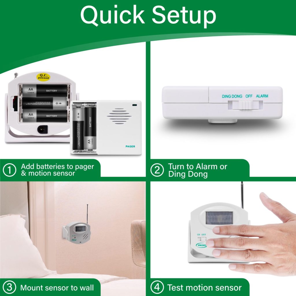 Caregiver Pager With Bed Exit Alarm For Seniors - Val-U-Care